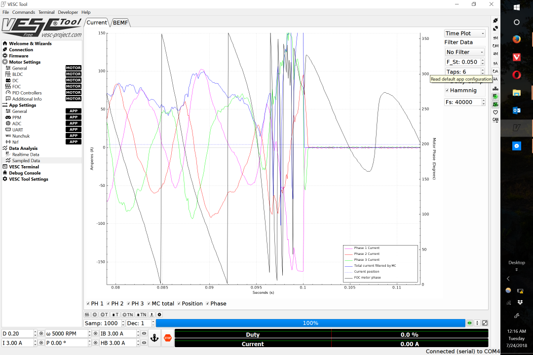 foc observer/phase loosing track at phase current limit | VESC Project